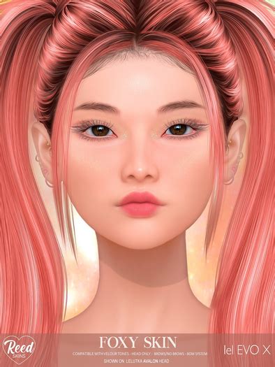 Second Life Marketplace Reed Skins Foxy Skin Lelutka Evo X Blush