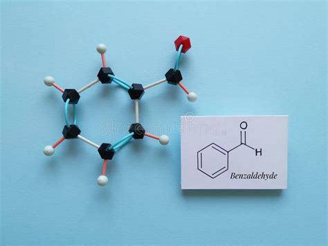 Benzaldehyde Aromatic Aldehyde Molecular Structure Model And
