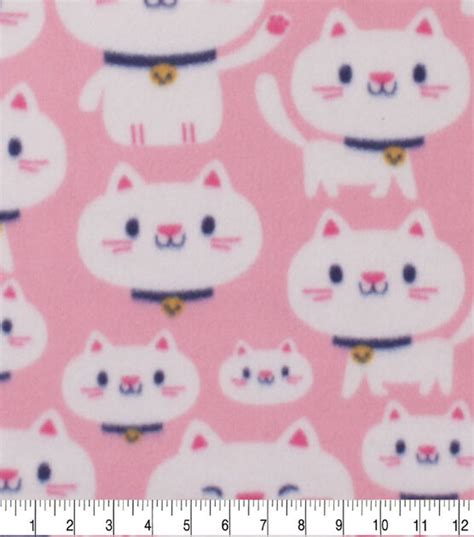 Lucky Cats Blizzard Fleece Fabric Joann