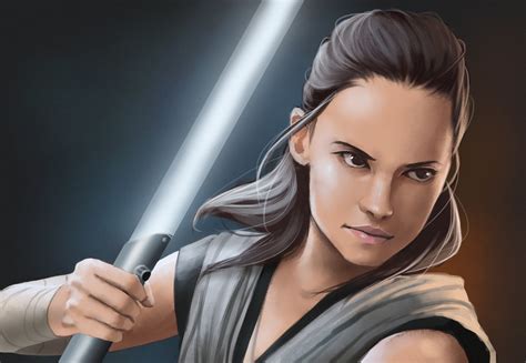 Rey Star Wars The Last Jedi Art Hd Wallpaperhd Movies Wallpapers4k Wallpapersimages