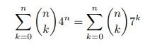 Combinatorics Sum Of Binomial Coefficient Equation Mathematics