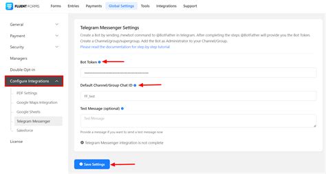 Telegram Messenger Integration With Fluent Forms Wp Manage Ninja