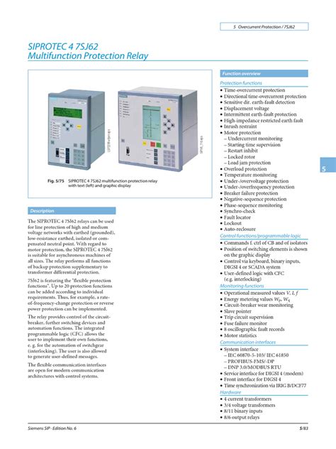 7sj62 Catalog Sip E6 Pdf Relay Electric Motor