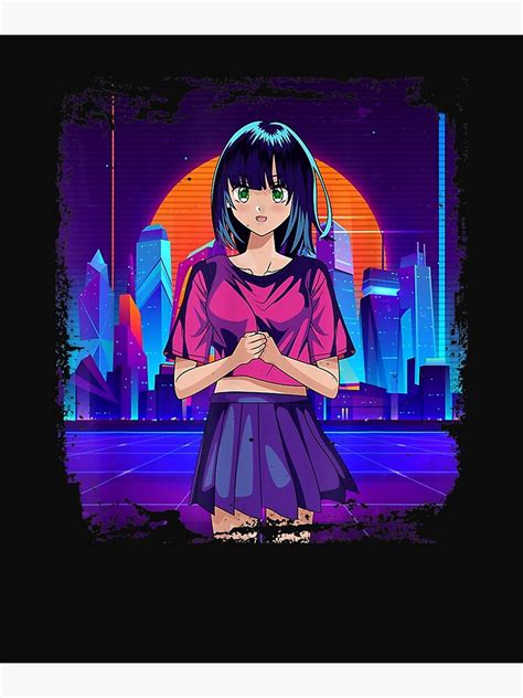 Japanese Waifu Lofi Girl Aesthetic Vaporwave Anime Poster For Sale By JacquelynMarks Redbubble