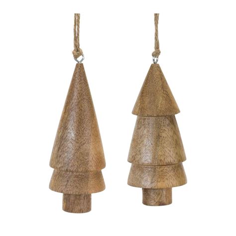 Melrose Set Of 6 Rustic Pine Tree Christmas Ornaments 525 Michaels