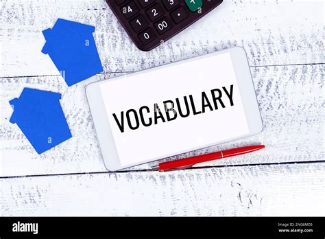 Sign Displaying Vocabulary Conceptual Photo Collection Of Words And
