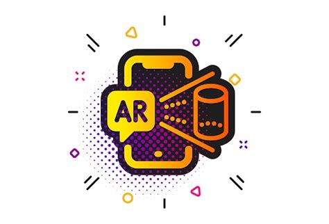 증강 현실 전화 아이콘입니다 Vr 시뮬레이션 기호입니다 3d 뷰 벡터 0명에 대한 스톡 벡터 아트 및 기타 이미지 0명