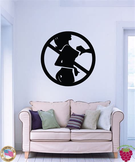 Wall Stickers Vinyl Decal Hot Sexy Girl Woman Lingerie Stop Sex Mans