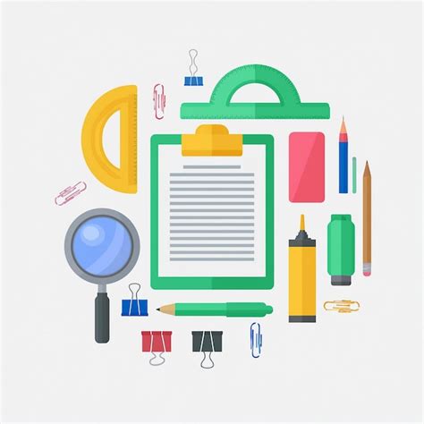 A Drawing Of A Notebook With A Pencil And A Pen On It Premium Ai