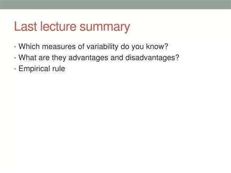 Ppt Last Lecture Summary Powerpoint Presentation Free Download Id