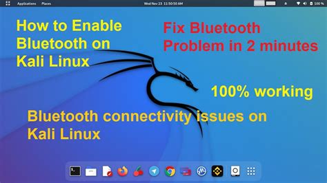 How To Enable Bluetooth On Kali Linux Fix Bluetooth Problem Youtube