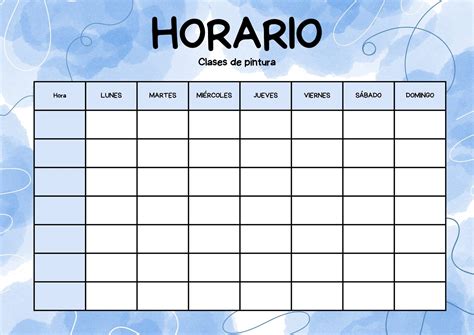 Plantillas De Horarios Horario De Clases Horarios Para Imprimir💳