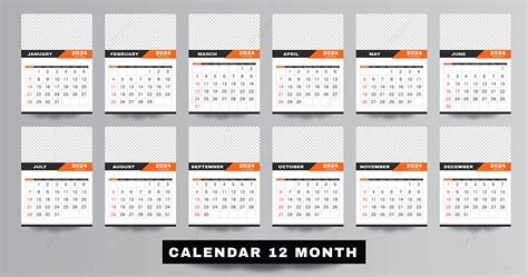 Minimalist Wall Calendar Design Vol 8 Vector Template Download On Pngtree