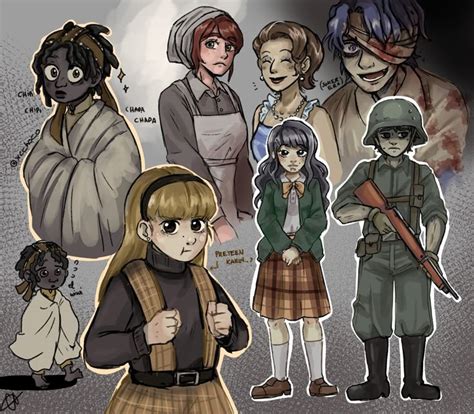 By Xcchoco Hunger Character Design Girl Retro Horror
