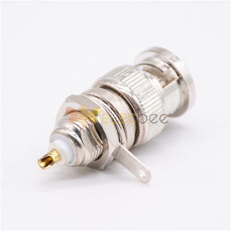Bnc Bulkhead Plug Connector Straight Solder Type For Coaxial Connector