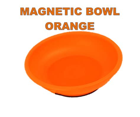 Hi Vis Magnetic Parts Bowl Tray Magnet Orange Amf Magnetics