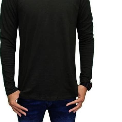 Detail Kaos Polos Hitam Depan Belakang Untuk Desain Hd Lengan Panjang