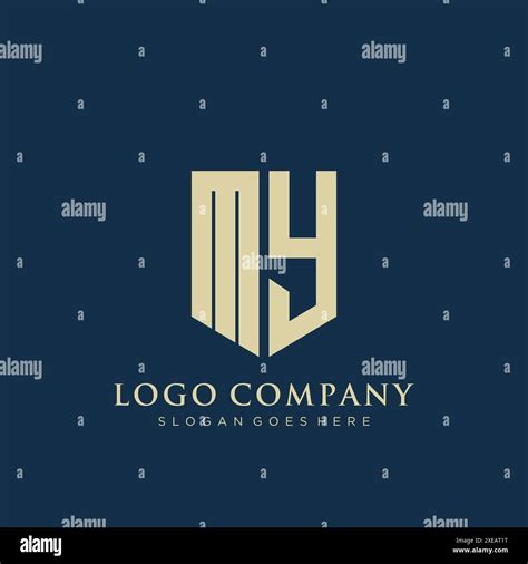 My Shield Type Logo Design Stock Vector Image And Art Alamy