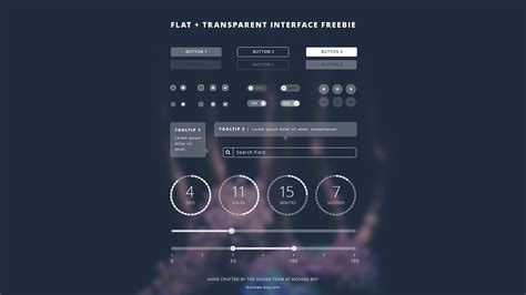 Flat Transparent UI Kit Free On Behance