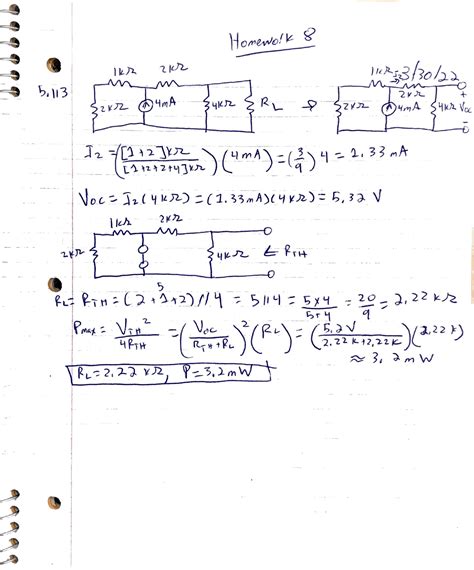Circuits Hw8 Homework From The 8th Week Of Classes ENGR 219 Studocu