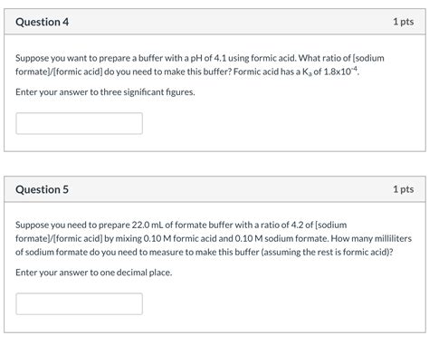 solved question 4 1 pts suppose you want to prepare a buffer