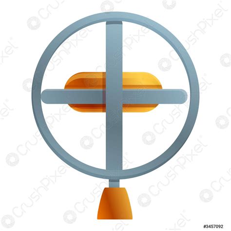 Metal Gyroscope Icon Cartoon Style Stock Vector 3457092 Crushpixel