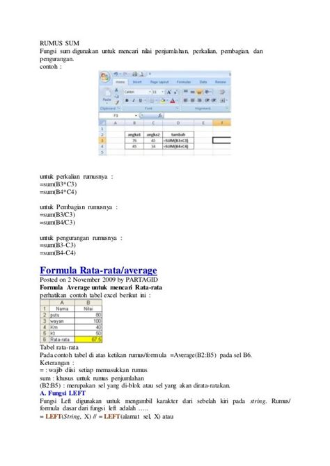 belajar ms excel 2007