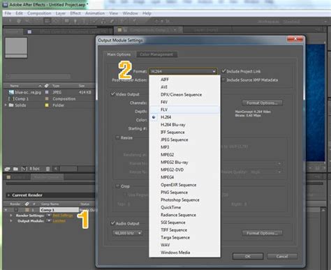 render a movie using the render queue in adobe after effects cs5