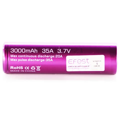 Efest Mah A Imr Flat Top Battery Battery Mart