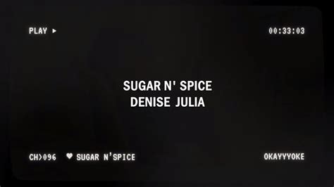 Sugar N Spice Denise Julia Karaoke Youtube