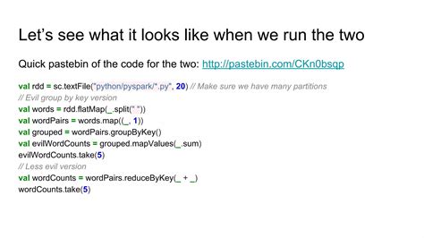 improving pyspark performance spark performance beyond the jvm pdf