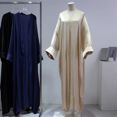 Muslim Abaya Kaftan Smocking Sleeve One Piece Prayer Women Jubah