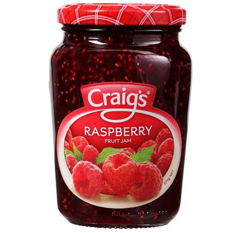 Craigs Jam Raspberry 375g Kiwi Fine Foods