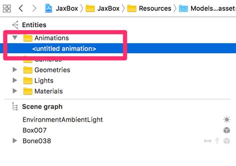 Collada Scenekit Dae Animation Not Appearing In Attributes Stack