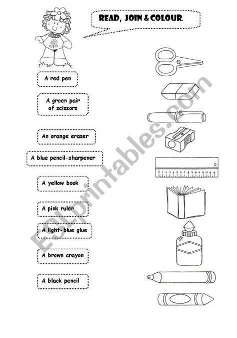 Classroom Objects Colours Esl Worksheet By Fabiola Salinas