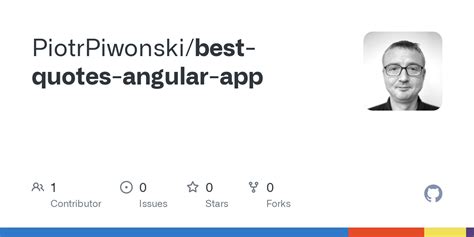 GitHub PiotrPiwonski Best Quotes Angular App