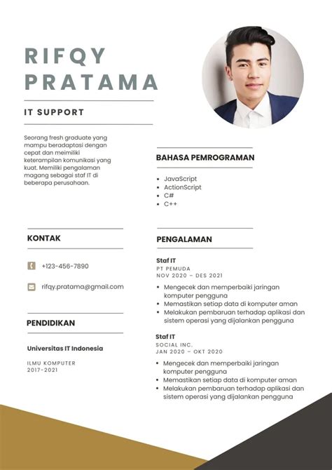 7 Contoh CV Untuk Bank Format Dan Cara Membuatnya
