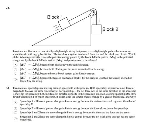 Solved 34 Block 1 Block 2 Two Identical Blocks Are