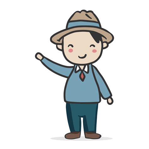 Middle Aged Man Business Man Daddy Father Uncle Character In Cassual Style Flat Cartoon