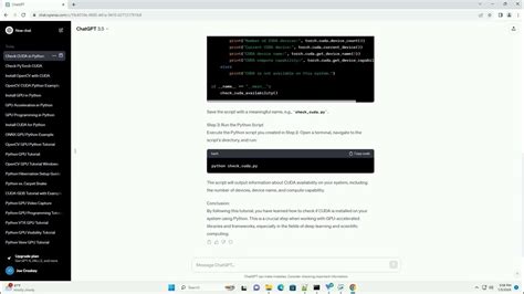 Check If Cuda Is Installed Python Youtube