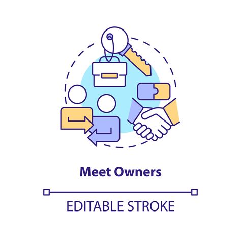 Meet Owners Concept Icon Managing Business Merger Abstract Idea Thin Line Illustration