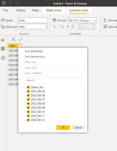 Data View Filter Column Dropdown Function Equals Microsoft Fabric Community