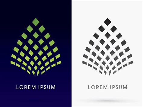 چکیده برگ نیلوفر آبی معماری ساختمان آرم نماد نماد گرافیک وکتور 1690087