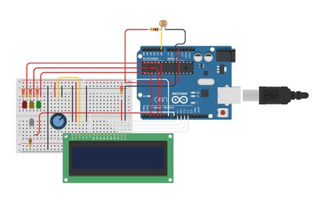 Circuit Design 캡스톤 디자인조명 시스템avr아날로그 출력 Tinkercad