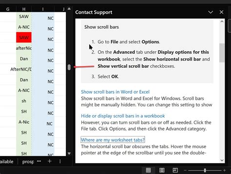 Excel Horizontal Scroll Bar Missing Microsoft Community Hub