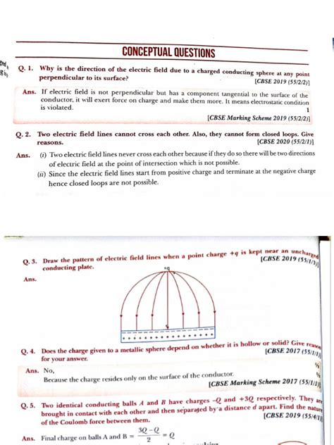 Electric Charges And Field Numericals Pdf