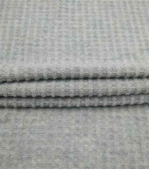Waffle Brushed Knit Fabric Grey JOANN