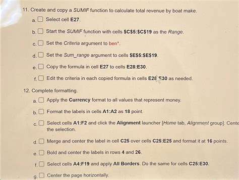 Solved Create And Copy A Sumif Function To Calculate Total