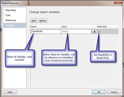 SQL Server Reporting Services Report And Group Variable References