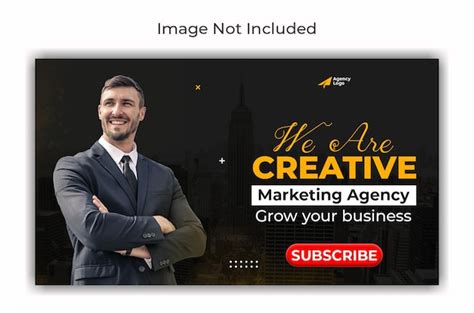 Premium PSD Youtube Video Thumbnail Template For Marketing